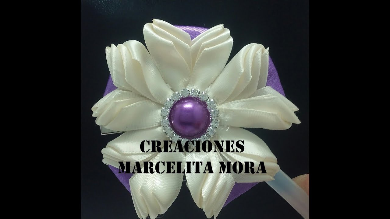 DIY- Como Hacer una Flor con Listón Hermosa/ How to make Cute Flower ...