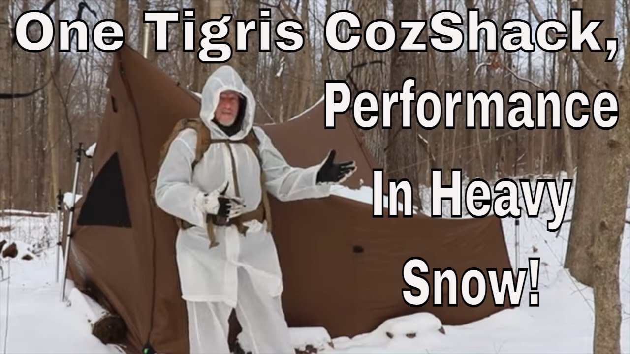 One Tigris CozShack in Heavy Snow! - YouTube