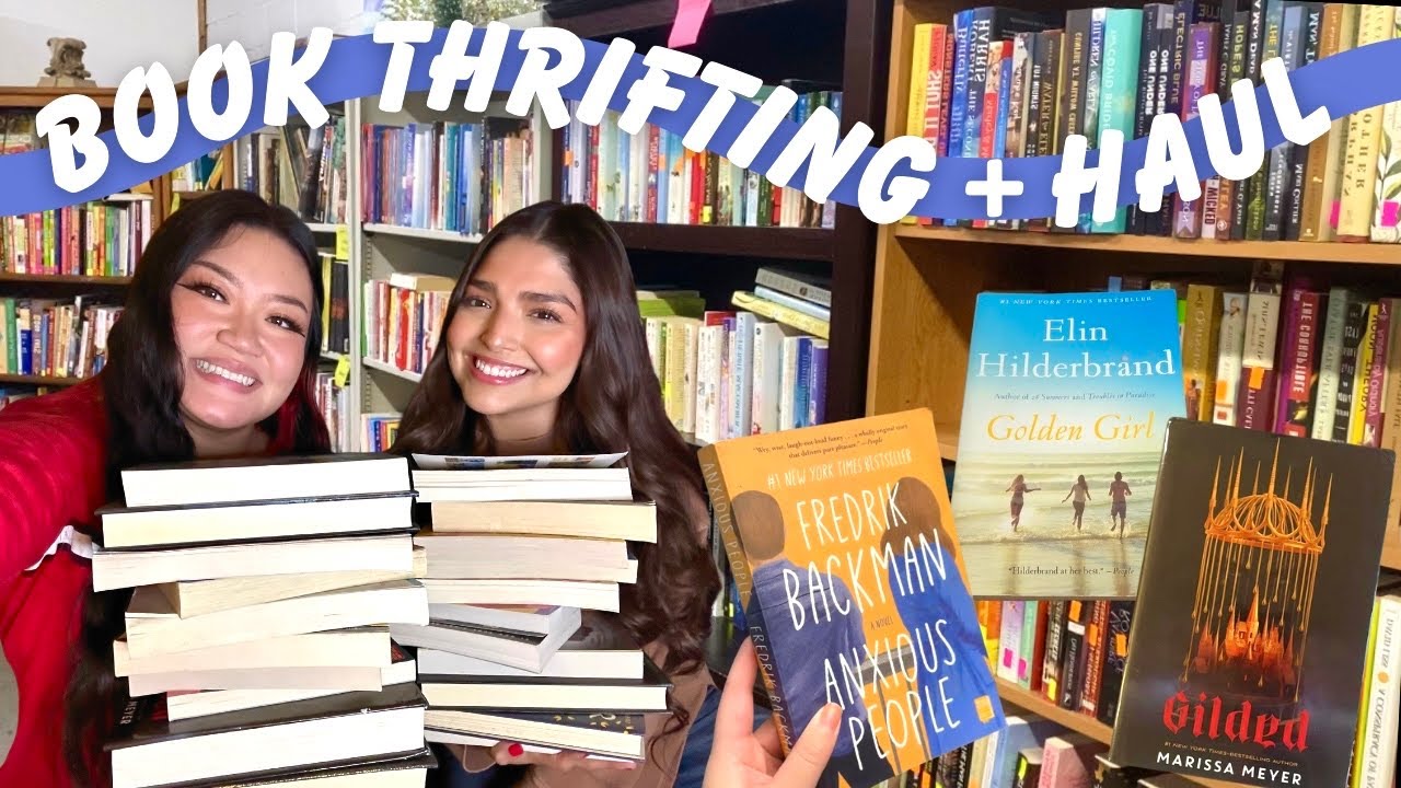 full day of book thrifting + book haul 📚💕 | 12 days of bookmas 🎄 day 4 ...