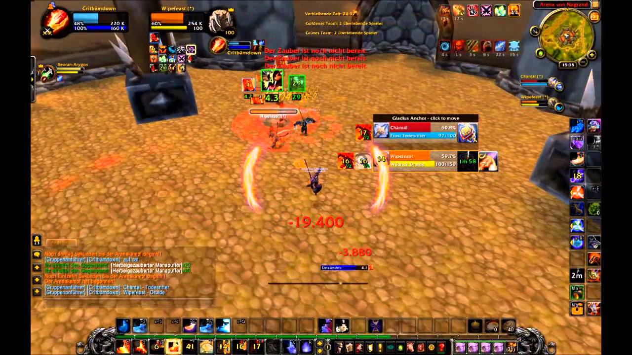 WoW WoD Fire Mage 100 PvP Arena - YouTube