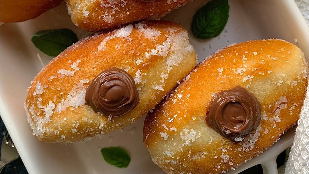 beignet au nutella / chocolate doughnut - YouTube
