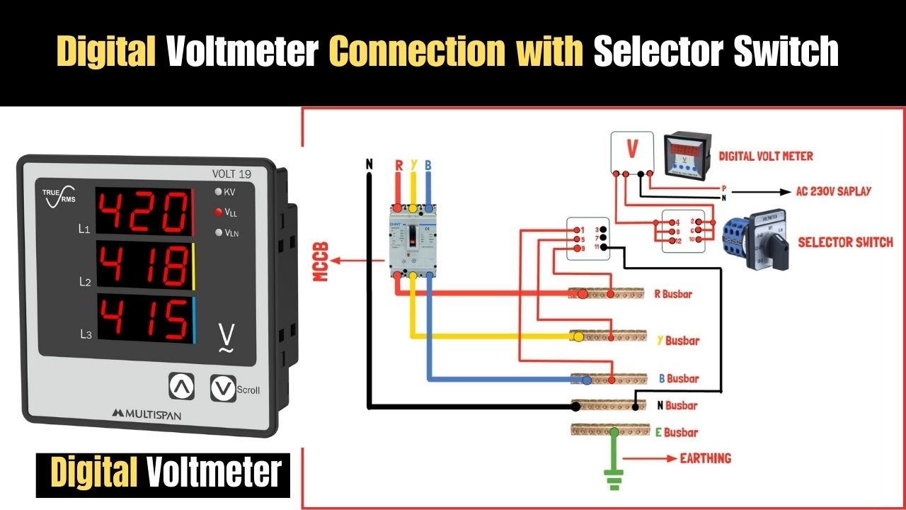 Digital Voltmeter Connection with Selector Switch - A Complete Guide - YouTube