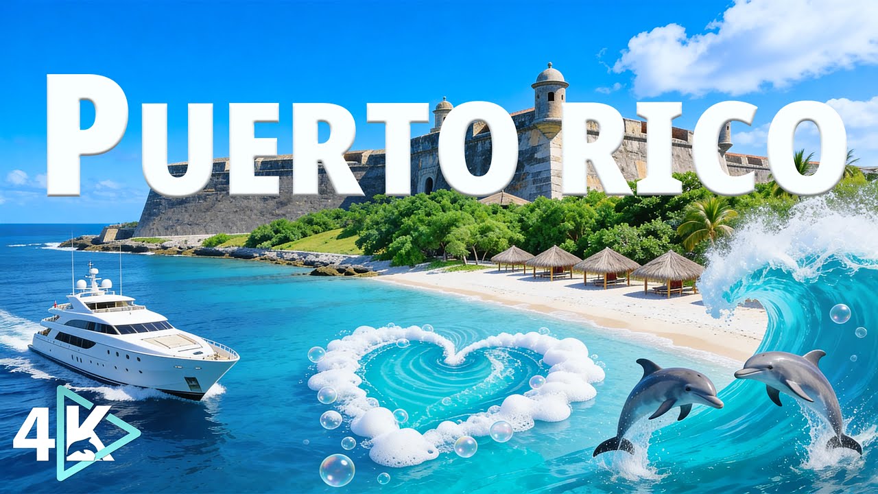Puerto Rico 4K | Old San Juan & Flamenco Beach with Deep House Mix 2026 ...