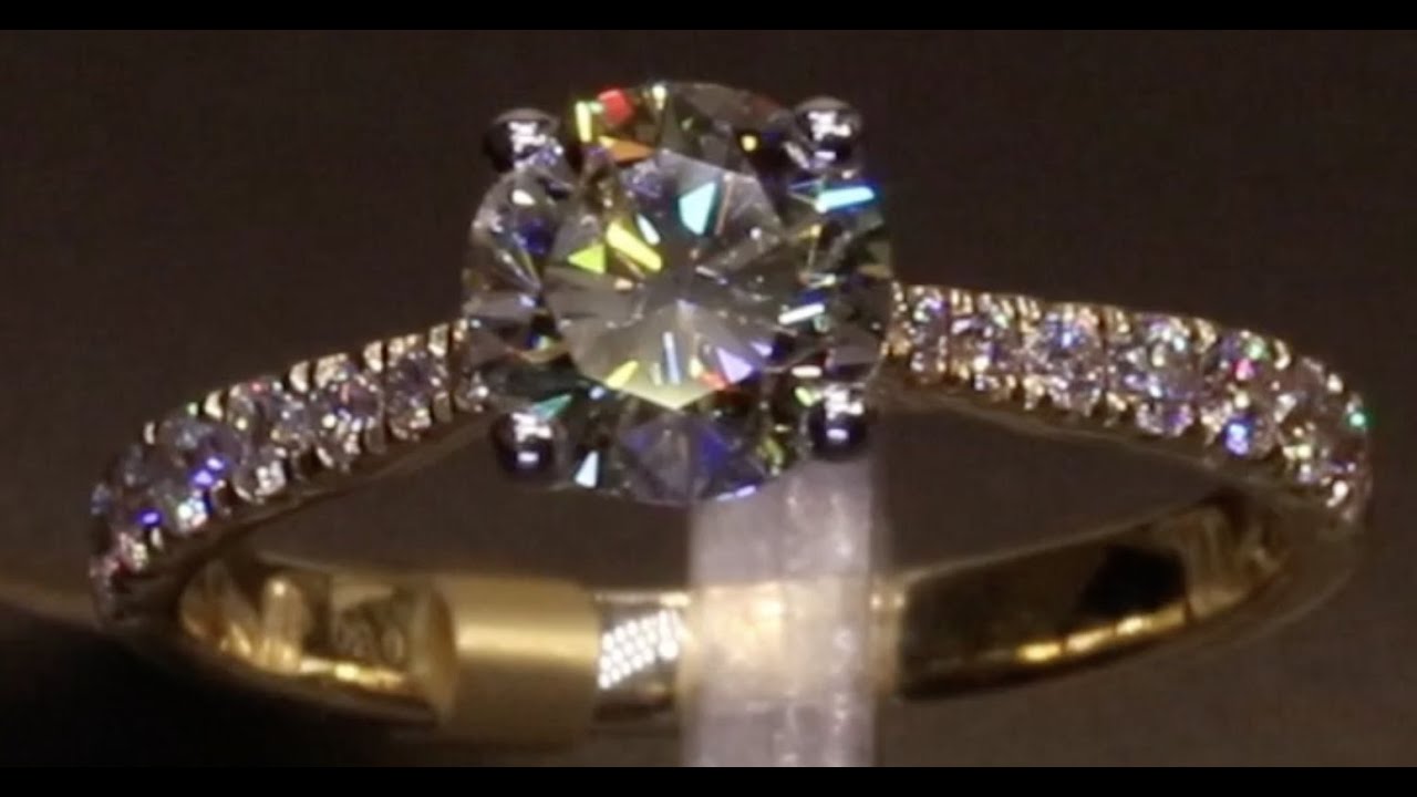 #74386 | T1.34ct/C1.04ct | Round Brilliant Solitaire Diamond Engagement Ring | 18ct Yellow Gold ...