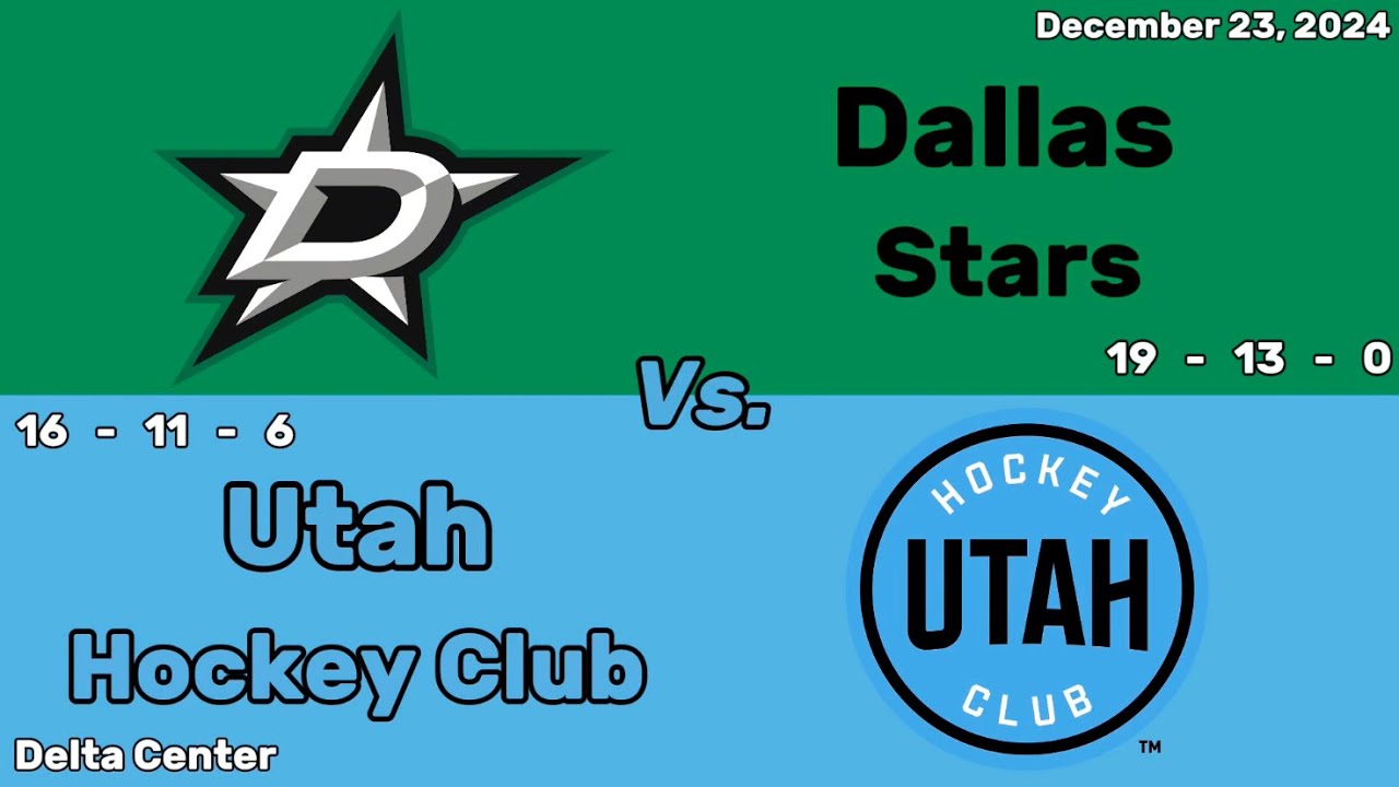 Dallas Stars vs Utah Hockey Club | December 23, 2024 | All Goals - YouTube