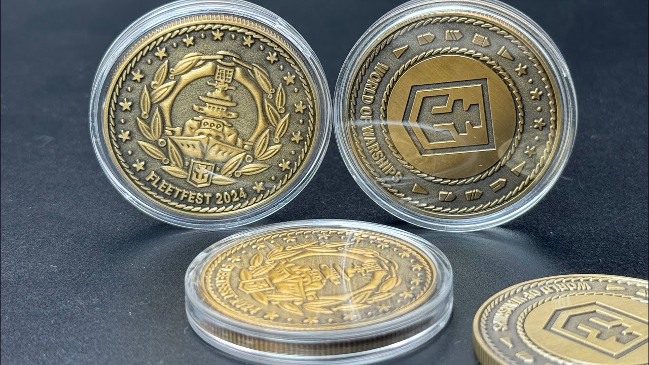 Custom antique gold coin by zinc alloy with plastic coins box - YouTube