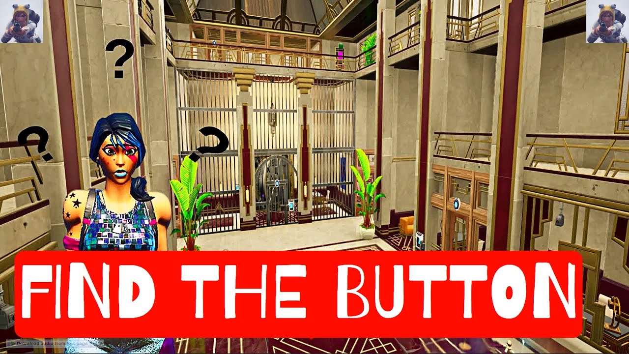 Find The Button Escape Mystery 25 Levels🤨🤫Fortnite #fortnitemaps - YouTube