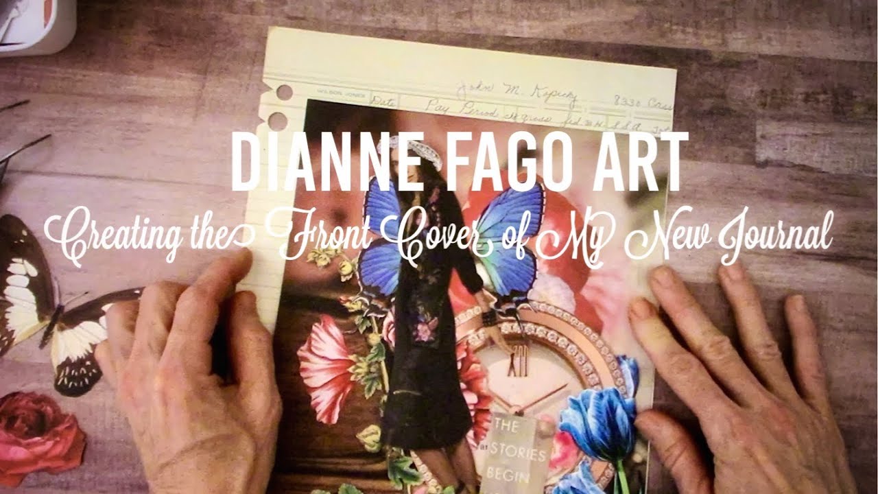 Creating the Front of my New Collage Journal - YouTube