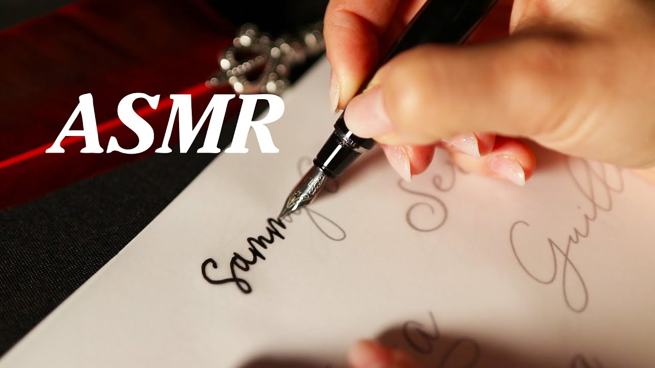 ASMR Calligraphy | Writing Your Names - YouTube