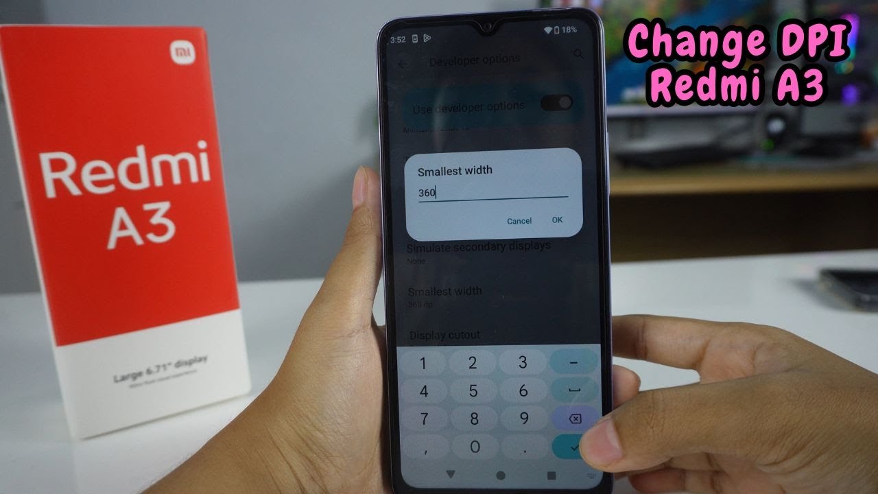 How To Change/Settings DPI Redmi A3 - YouTube