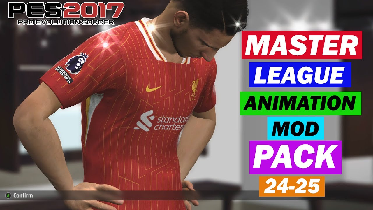 PES 2017 MASTER LEAGUE ANIMATION PACK 24-25 - YouTube