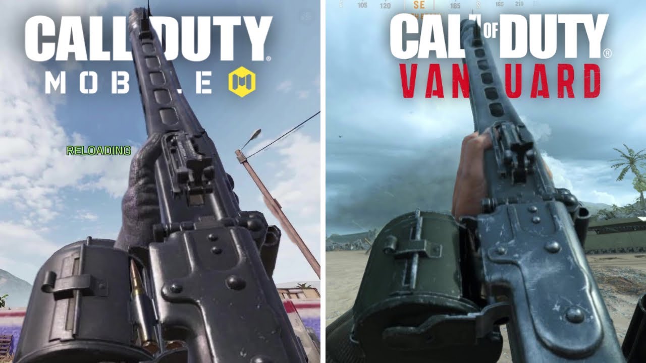 NEW MG42 LMG Comparison in CoD MOBILE vs. CoD VANGUARD - YouTube
