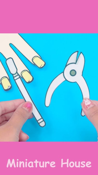 Diy Cute Fake Nails With Paper 💅 Shorts Blindbag Papercraft Paperdiy Youtube