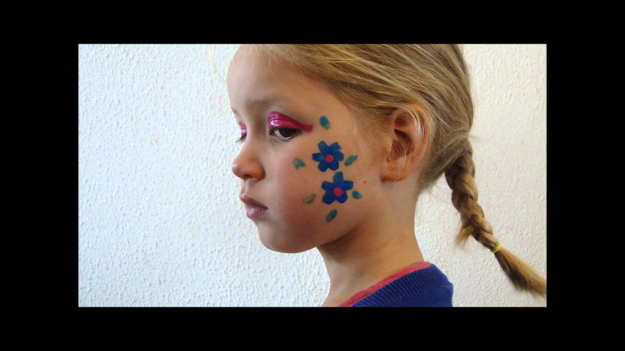 Cristel schminkt een basis bloemetje - schminken - schminkvoorbeeld ...