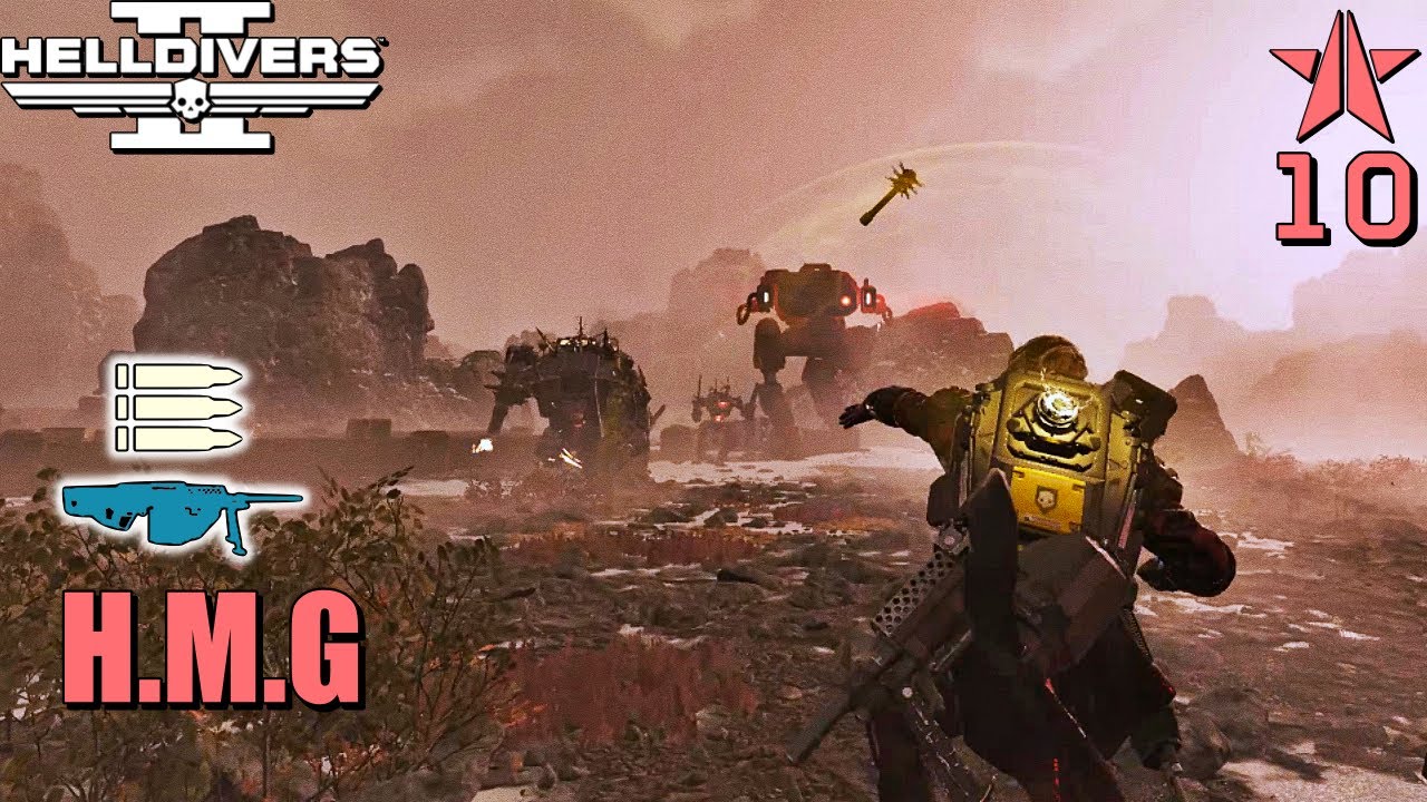 Helldivers 2 | Heavy Machine Gun Loadout Gameplay on Bots (No ...