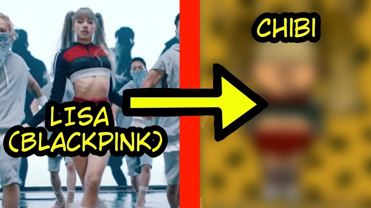 how to draw LISA from BLACKPINK in chibi (Money background) - YouTube