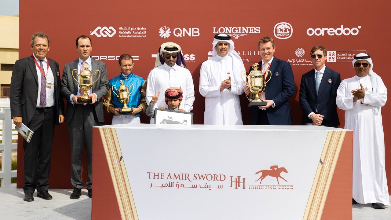 RM 26 Al Rayyan Race 3 H.H The Amir Sword and Trophy - YouTube