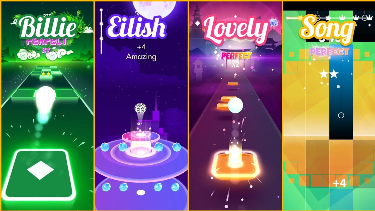 Lovely - Tiles Hop Vs Beat Jumper Vs Hop Ball 3 Vs Magic Tiles 3 - YouTube