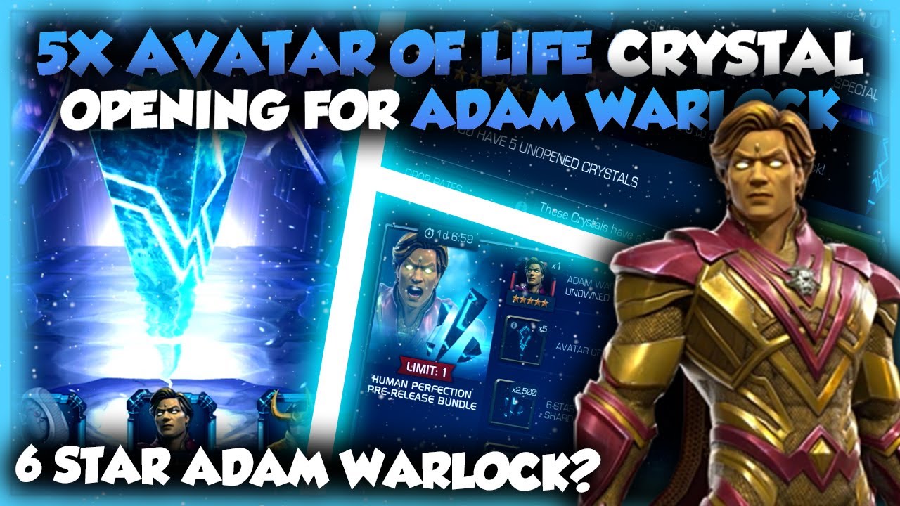 ADAM WARLOCK HUNTING!!! || 5X AVATAR OF LIFE CRYSTAL OPENING ...