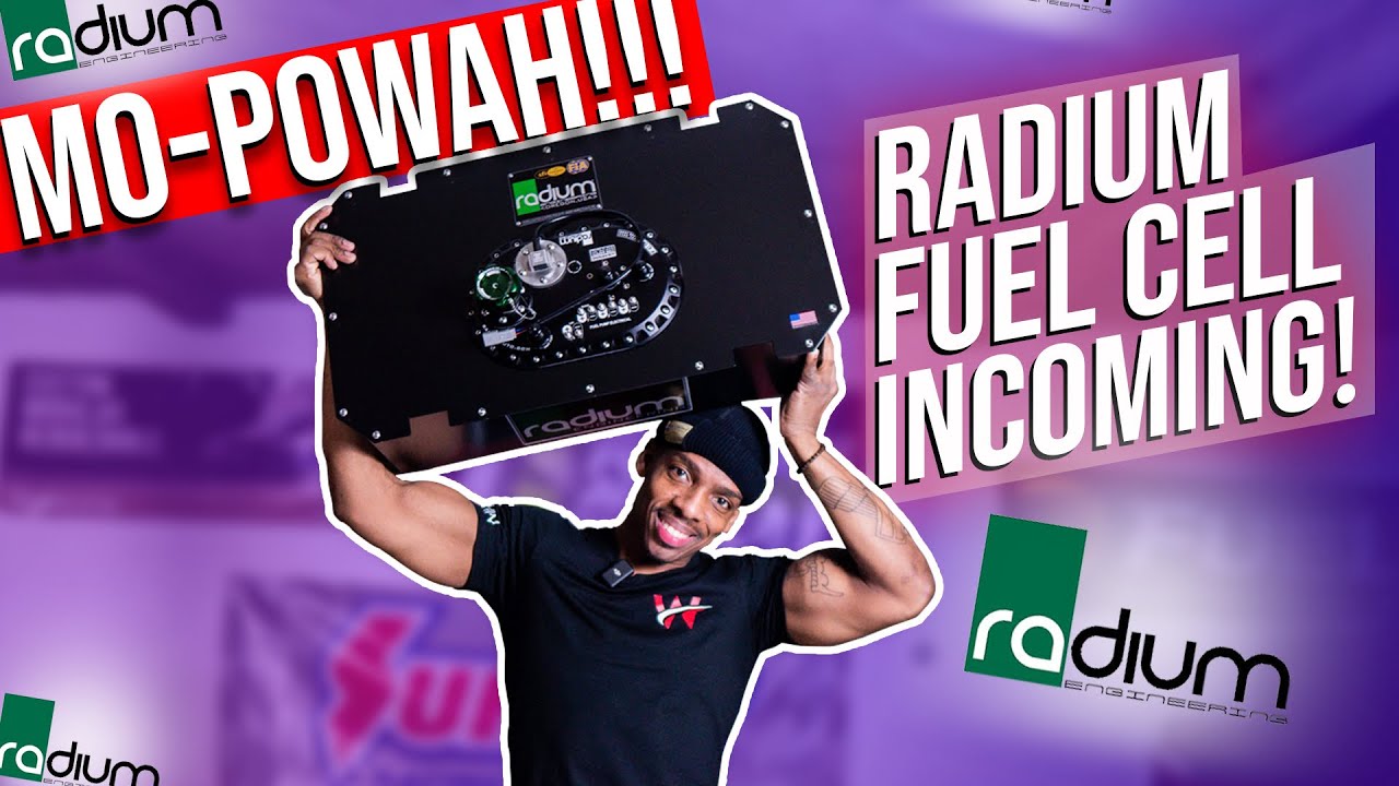 MORE POWER BABY!!!!!!! Radium fuel cell for the Hillclimb evo X - YouTube