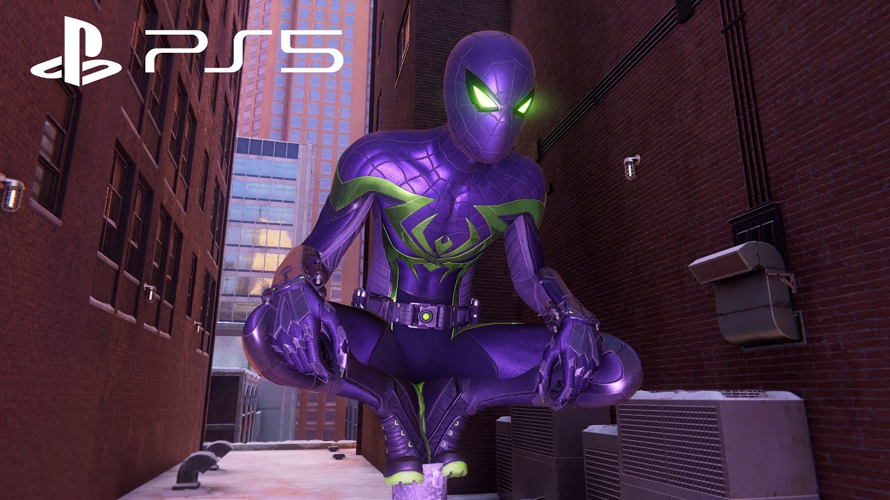 Spider-Man Miles Morales - Purple Reign Suit Free Roam Gameplay (RT ...