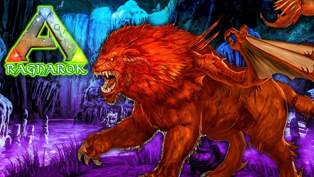 Manticore Boss Fight - ARK: RAGNAROK SURVIVAL (DLC)(EP.49) - YouTube