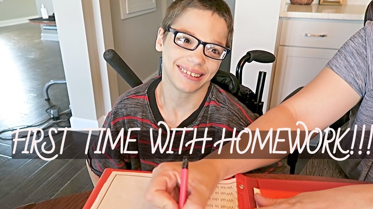 FIRST TIME HAVING REAL HOMEWORK!! - YouTube