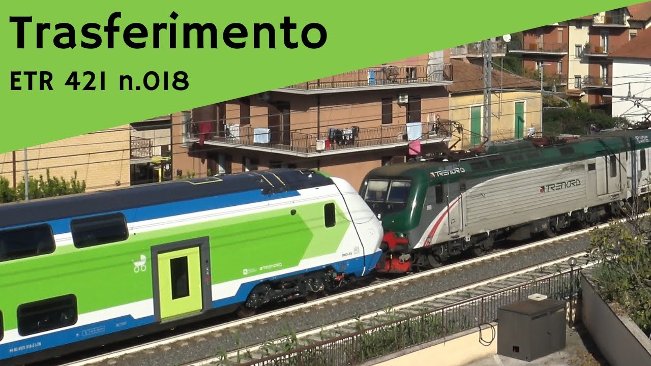 Trasferimento del Caravaggio ETR 421 con doppia di E.464 - YouTube