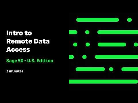 Sage 50 US - Intro to Remote Data Access (RDA) - YouTube
