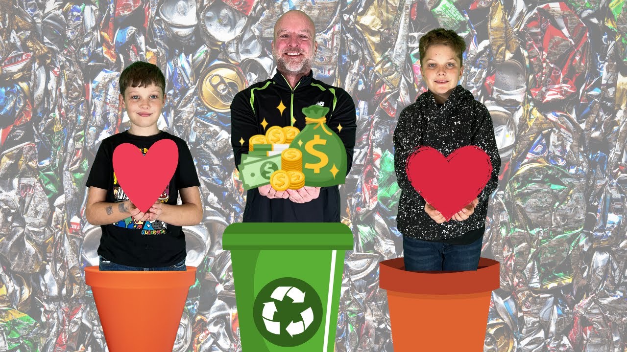 Recycling bottles and cans to give cash to a homeless man. - YouTube