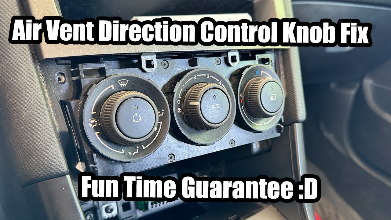 Air Vent Direction Control Knob Repair AC Controls Not working - YouTube
