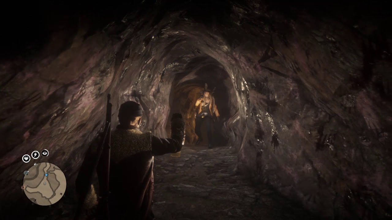 Exploring cave in RDR2 - YouTube