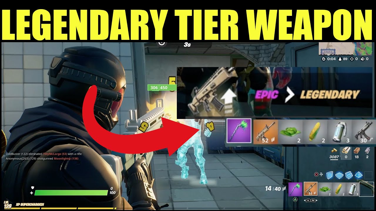Fortnite LEGENDARY WEAPON Location! Collect legendary Weapons on Rarer ...