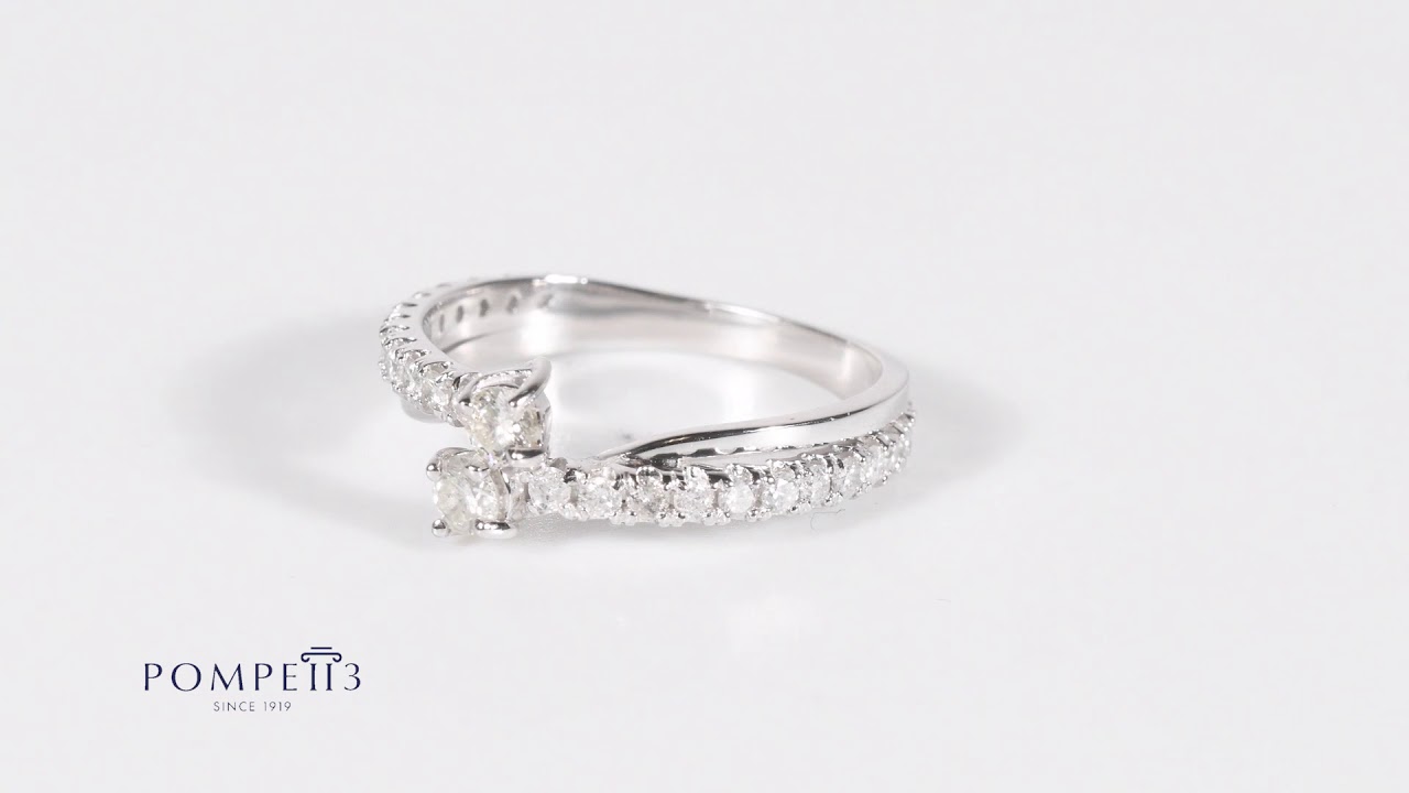 Two Stone Diamond Forever Us Ring White Gold by Pompeii3 - YouTube