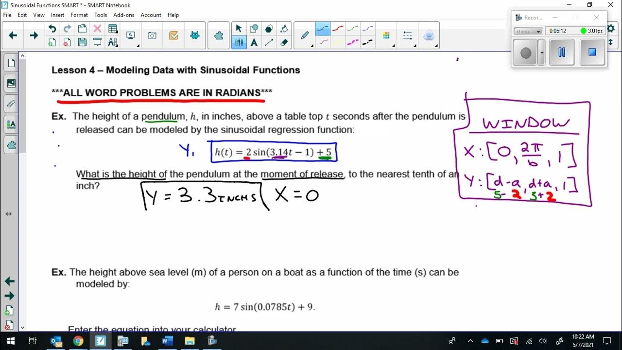 Sinusoidal Functions Lesson 4.1 - YouTube