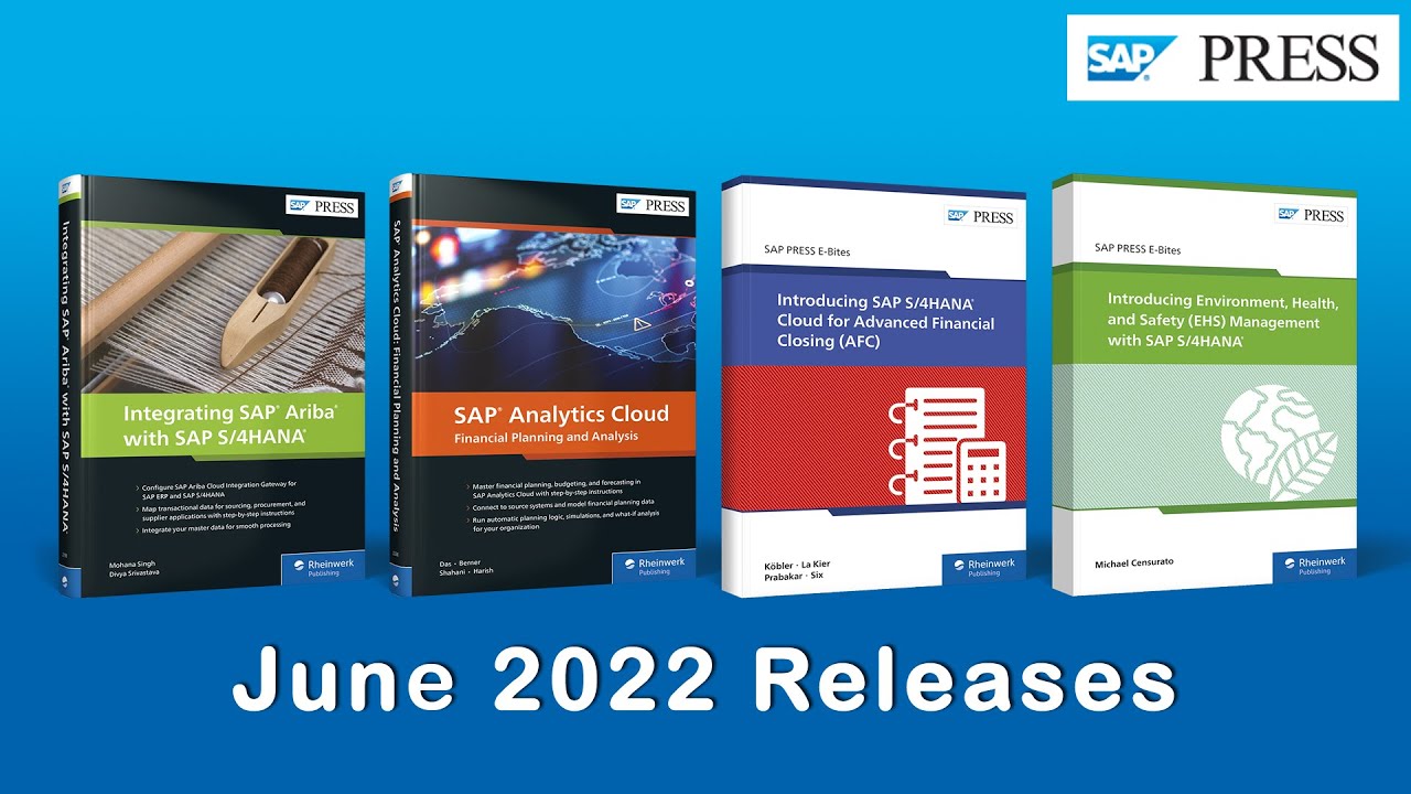 New SAP PRESS Books in June 2022: Learn SAP Analytics Cloud, SAP Ariba ...
