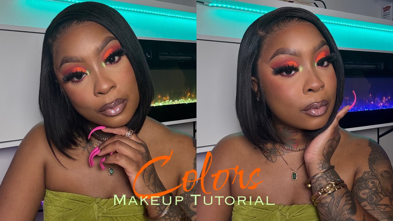 Spring Inspired Tutorial | Vivid Colors | Makeup Tutorial 🧡 - YouTube