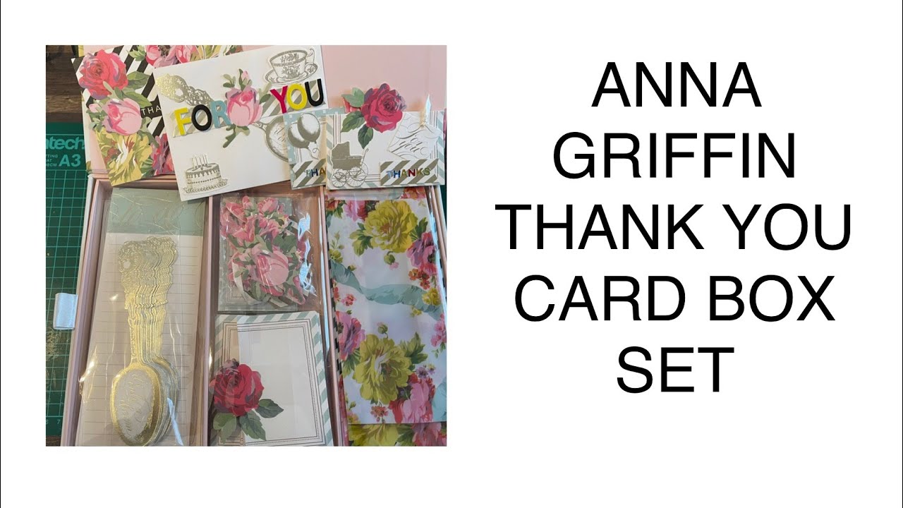ANNA GRIFFIN THANK YOU CARD BOX SET - YouTube