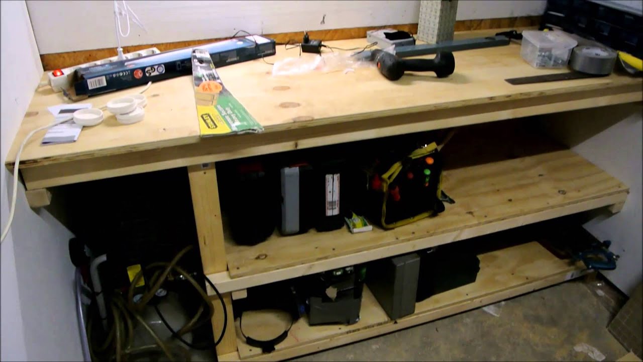 The Tiny workshop part 2 - Building my workbenches - YouTube