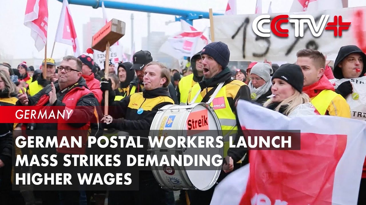 German Postal Workers Launch Mass Strikes Demanding Higher Wages - YouTube