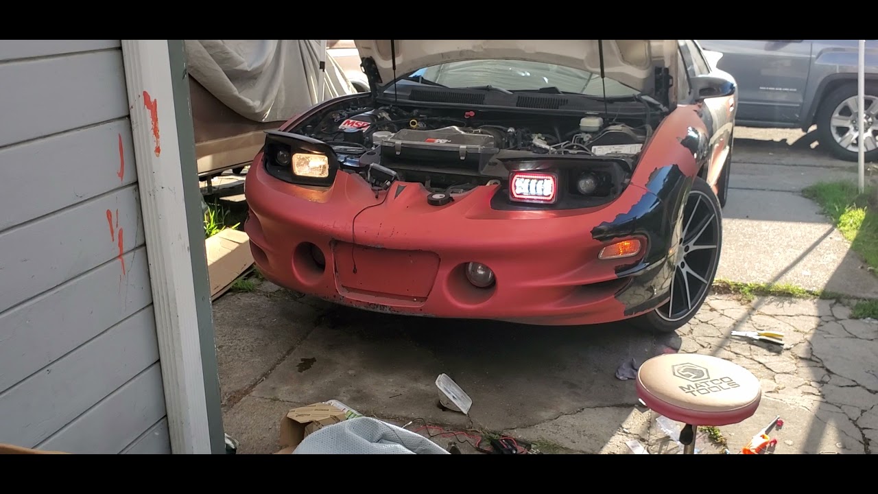 trans am halo led headlights - YouTube