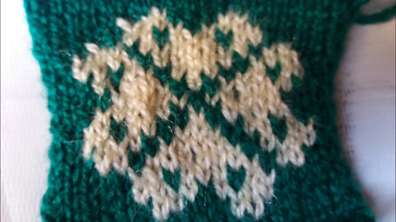 Two colour graph knitting design - YouTube