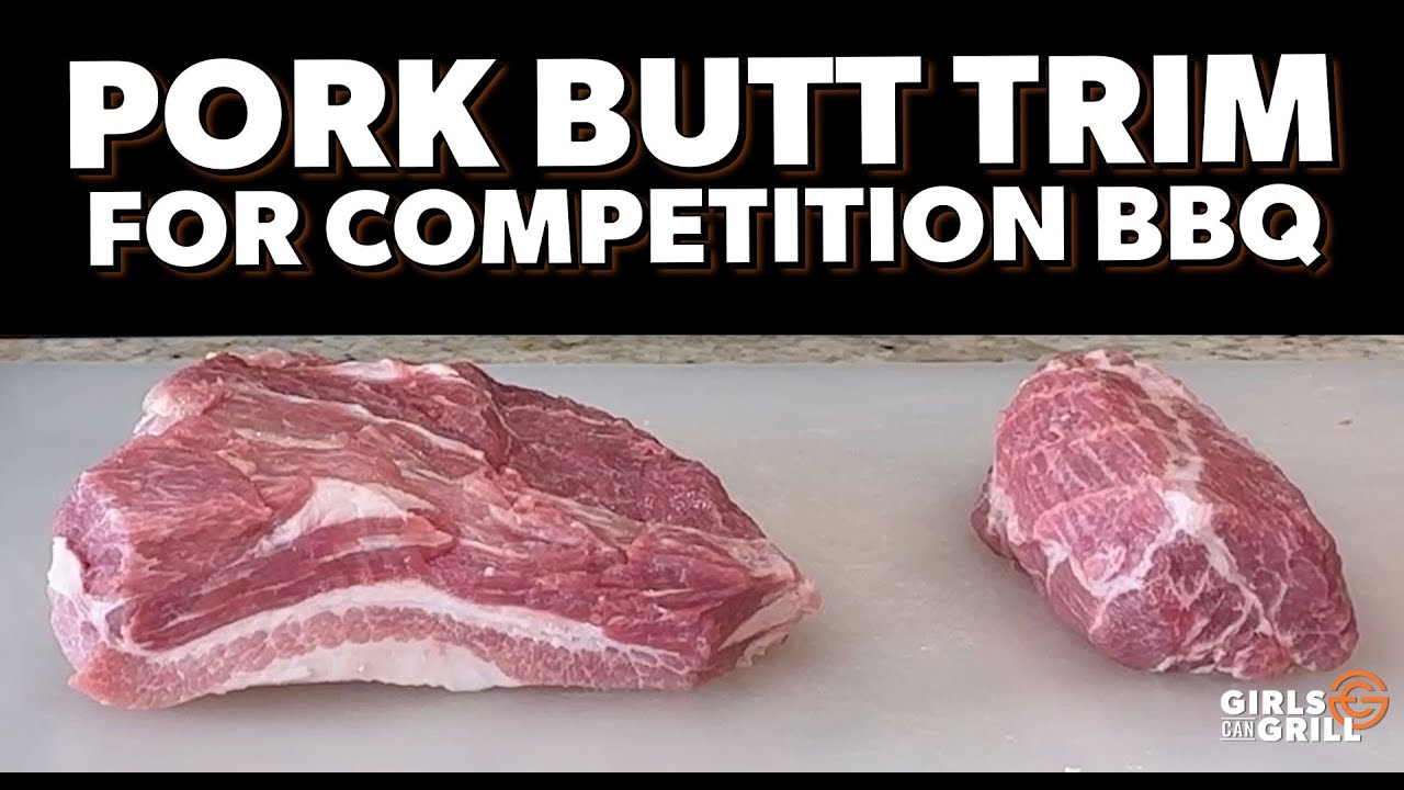 Pork Butt Trimming for Competition BBQ - YouTube