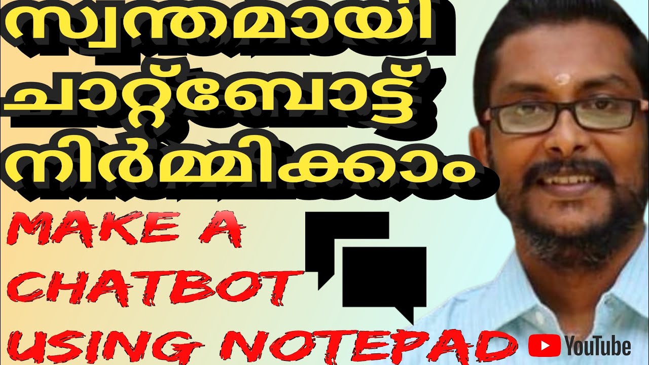 Make chatbot using Notepad, | chatbot tutorial beginners - YouTube