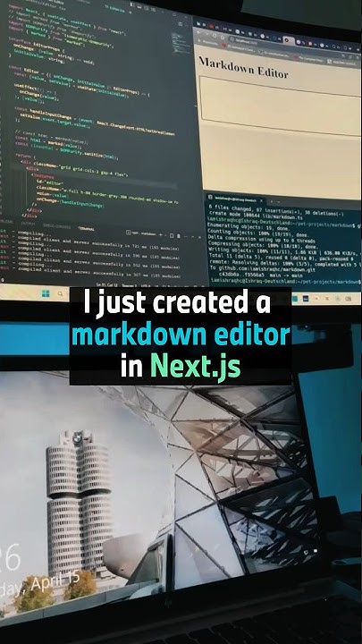 Next.js Markdown Editor with ChatGPT as a pair-programmer #computerscience #coding - YouTube