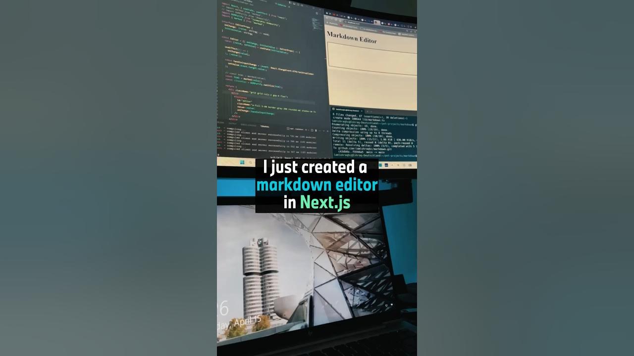 Next.js Markdown Editor with ChatGPT as a pair-programmer #computerscience #coding - YouTube