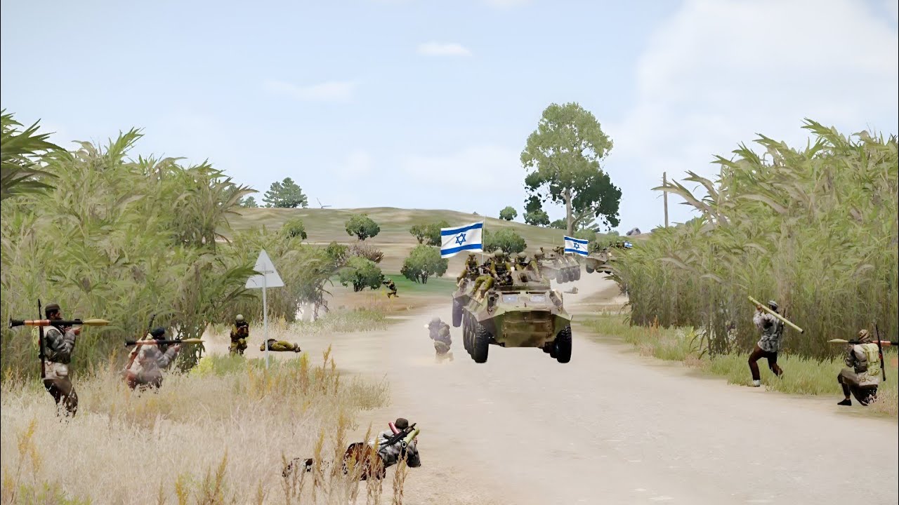 The Iranian military hiding behind the bushes destroyed an Israeli BT ...