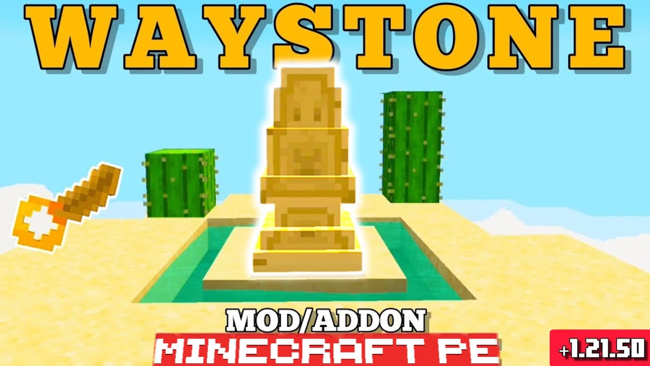 ⏳WAYSTONE ADDON (updated) for BEDROCK | MINECRAFT PE +1.21 #addons - YouTube