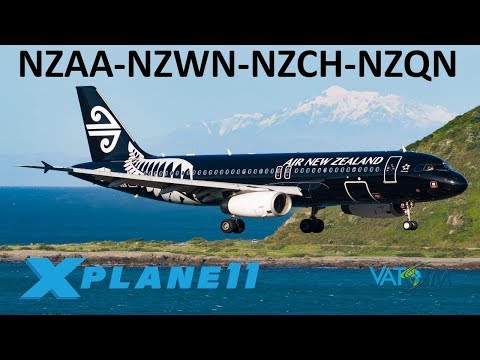 X-Plane 11 | New Zealand!! | A320 B737 | VATSIM | Auckland, Wellington, Christchurch & Queenstown!!