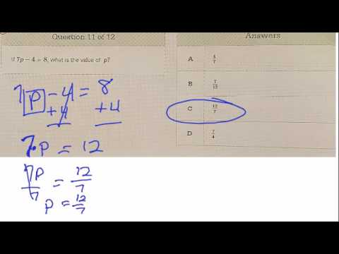 TSI Practice Elementary Algebra #4 - YouTube
